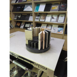 metal rotating granite and marble stone tabletop display stand rack ...